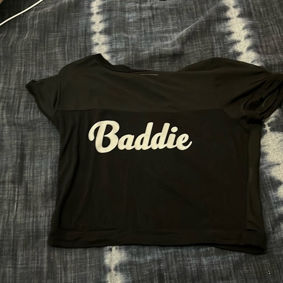 Fashion Nova Tops Baddie Crop Top In A Size Small Color Black
